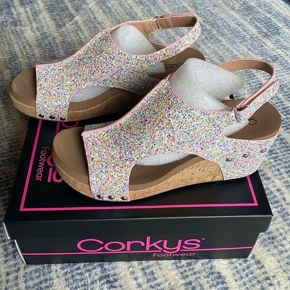 Corkys | Shoes | Corkys Carley Wedge Mermaid Glitter | Poshmark